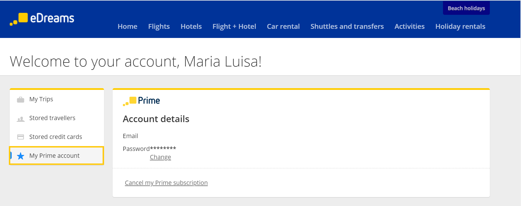 How to cancel your eDreams Prime subscription
